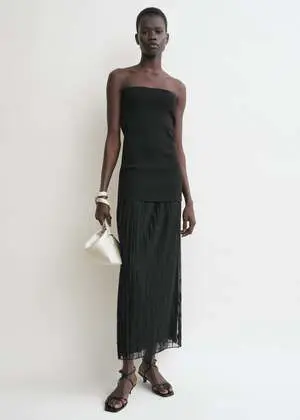 TOTEME Floral Tulle Skirt - Black