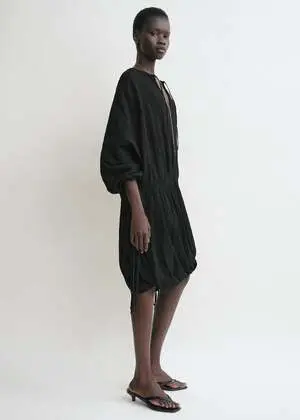 TOTEME Drawstring Dress - Black