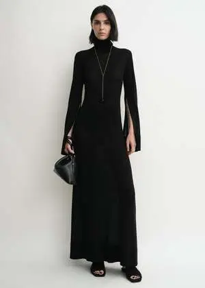 TOTEME Slit Sleeve Knit Dress - Black