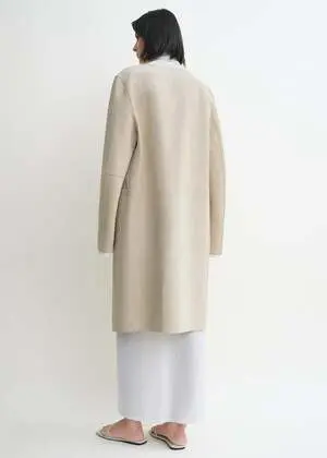 TOTEME Collarless Suede Coat