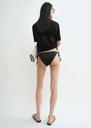 TOTEME Monogram Pointelle Bikini Bottoms