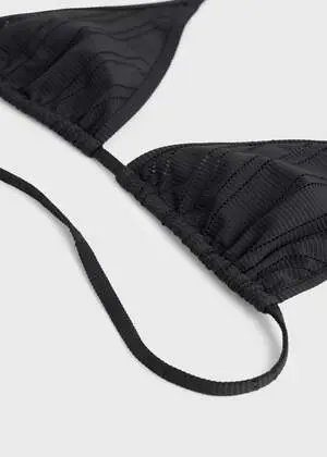 TOTEME Monogram Pointelle Bikini Top