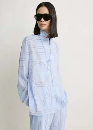 TOTEME Monogram Cotton-blend Pj Top
