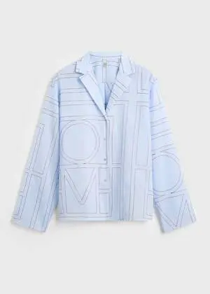 TOTEME Monogram Cotton-blend Pj Top