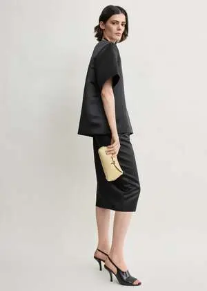 TOTEME Mini T-lock Leather Clutch