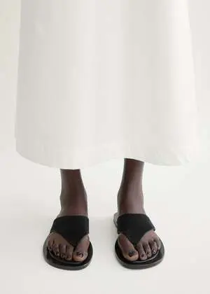 TOTEME T-bar Suede Sandals
