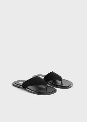 TOTEME T-bar Suede Sandals
