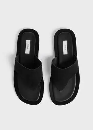 TOTEME T-bar Suede Sandals
