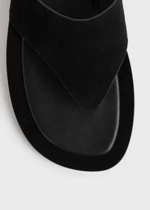 TOTEME T-bar Suede Sandals