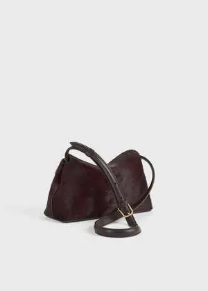 TOTEME T-lock Pony Hair Clutch - Wine