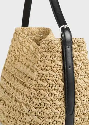 TOTEME Medium Belted Paper Raffia Tote