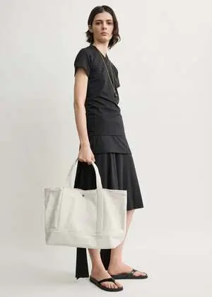 TOTEME Organic Cotton Canvas Beach Tote