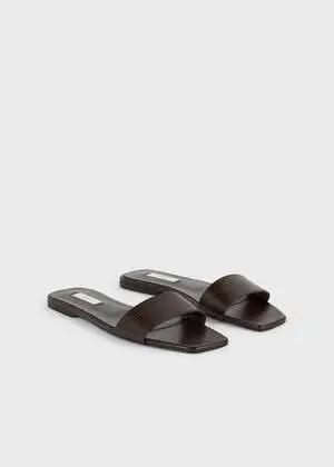 TOTEME Slim Lizard-embossed Bandeau Slides