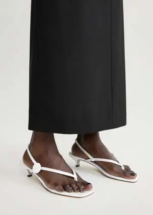 TOTEME Slingback Satin Flip Flops