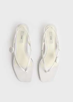 TOTEME Slingback Satin Flip Flops