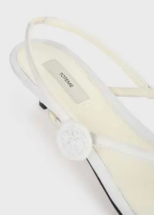 TOTEME Slingback Satin Flip Flops