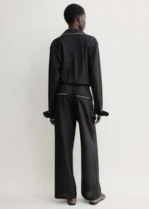 TOTEME Piped Silk Trousers