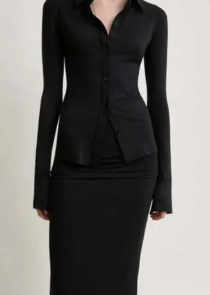 TOTEME Draped Jersey Skirt