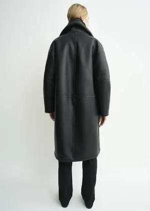 TOTEME Shearling Wrap Coat