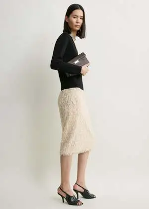 TOTEME Feathered-jersey Skirt