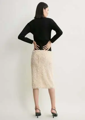TOTEME Feathered-jersey Skirt