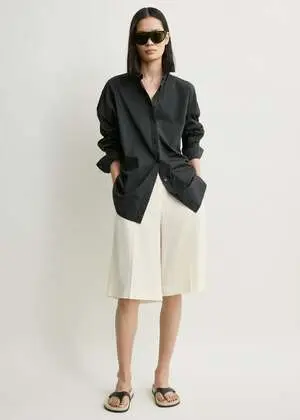 TOTEME Wide Tailored Shorts - Ecru