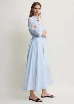 TOTEME Belted Cotton Voile Dress