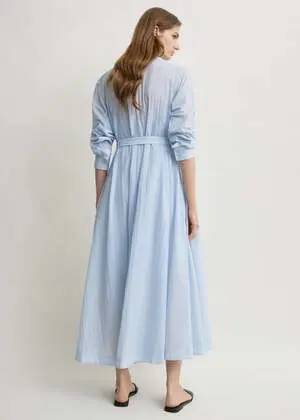 TOTEME Belted Cotton Voile Dress