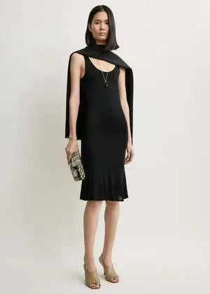 TOTEME Fluted Hem Dress - Black