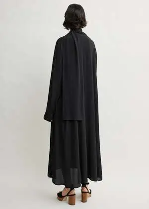 TOTEME Rounded Neckline Full-length Dress With Attached Scarf
