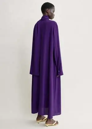 TOTEME Fluid Viscose Maxi Dress With Attached Scarf