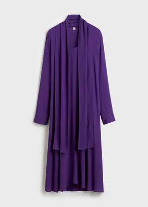 TOTEME Fluid Viscose Maxi Dress With Attached Scarf