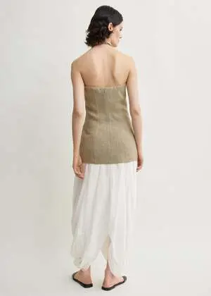TOTEME Strapless Linen Pocket Top