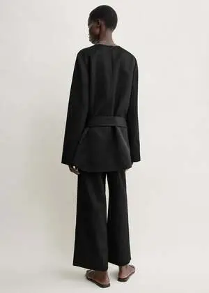 TOTEME Belted Satin Tunic