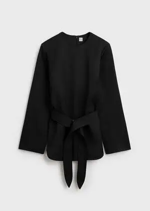 TOTEME Belted Satin Tunic