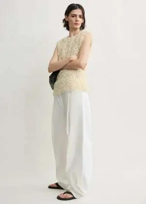 TOTEME Feathered-jersey Top