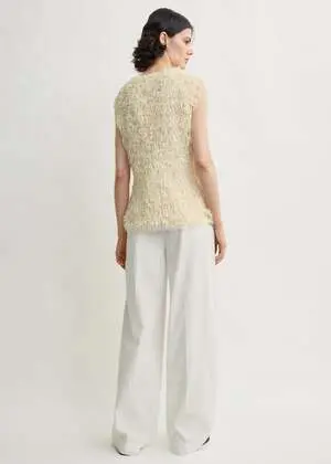 TOTEME Feathered-jersey Top