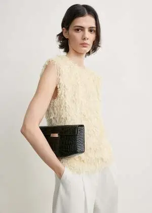 TOTEME Feathered-jersey Top