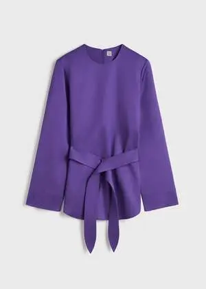 TOTEME Belted Satin Tunic