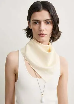 TOTEME Embroidered Monogram Silk Scarf