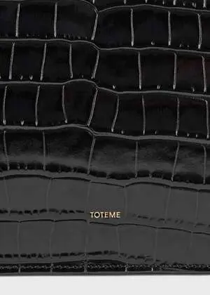 TOTEME Threefold Croco-embossed Clutch
