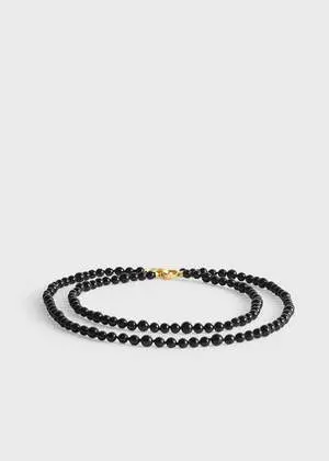 TOTEME Infinity Bead Necklace - Black