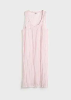 TOTEME Crinkled Cotton Tank Dress - Bloom