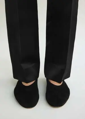 TOTEME Slip Suede Ballerinas - Black