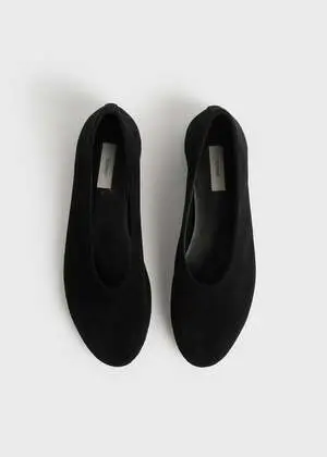 TOTEME Slip Suede Ballerinas - Black