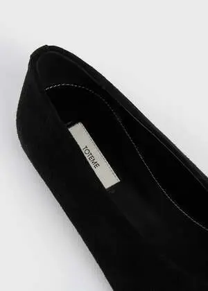TOTEME Slip Suede Ballerinas - Black