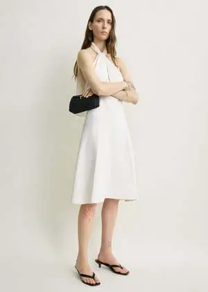 TOTEME Twist Halter Dress - Ecru