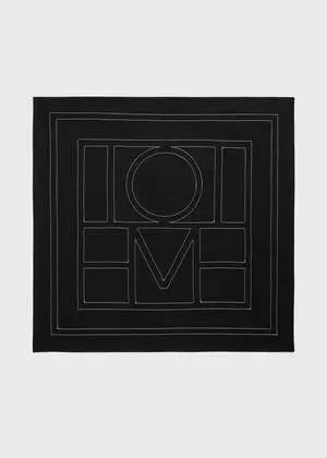 TOTEME Embroidered Monogram Silk Scarf