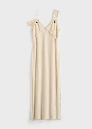 TOTEME V-neck Raw Slip Dress