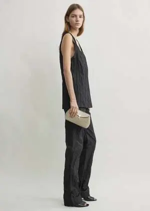 TOTEME Mini T-lock Woven-leather Clutch